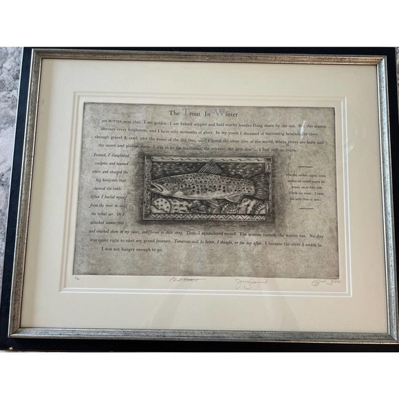 Art | Glenn Wolff A Trout In Winter Limited Edition Broadside 7 Of 6 ...
